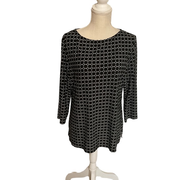 croft & barrow | Tops | Croft Barrow Womans Black White Chain Link ...